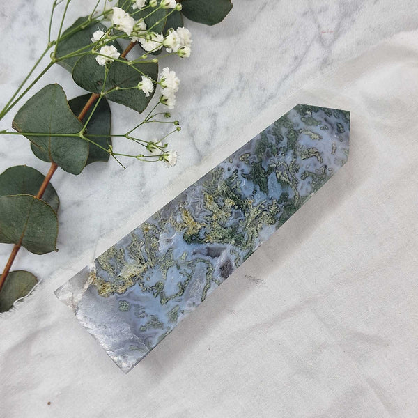 Mahovni Ahat Velik - Špica – Adorable Stones